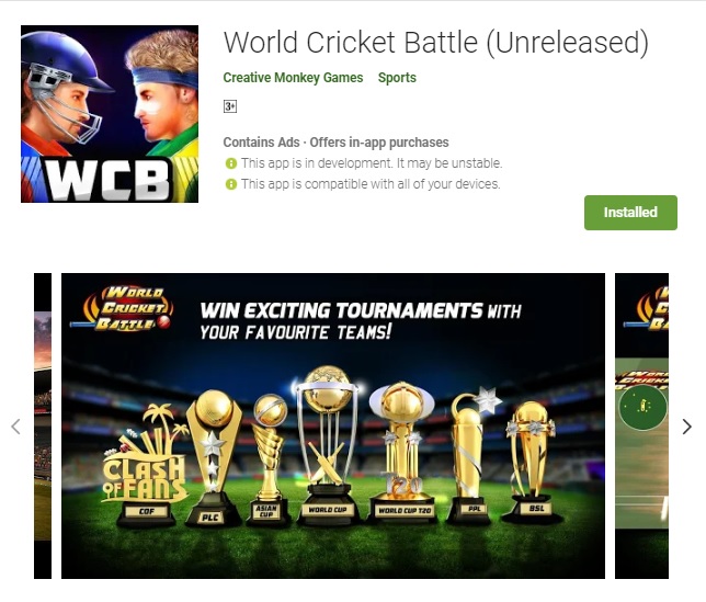 यह चार एंड्राइड गेम्स है, 2018 के बेस्ट 3D क्रिकेट गेम्स - हिंदी इंटरनेट